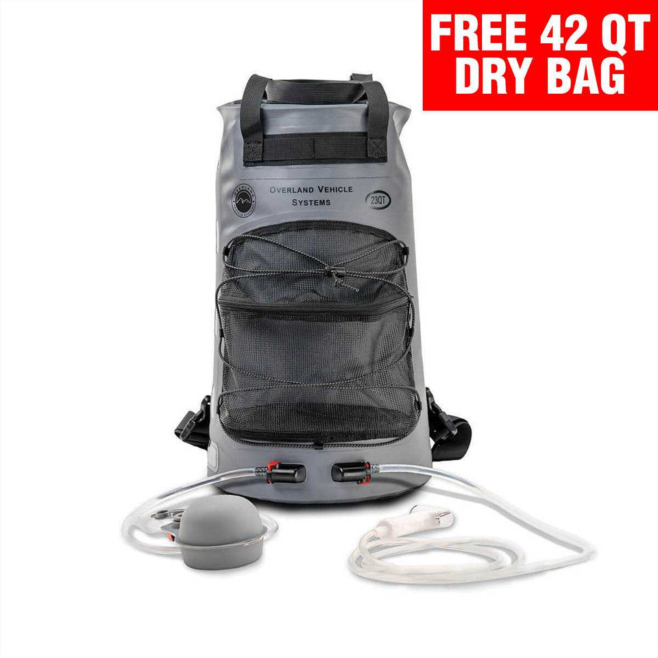 Portable Camp Shower - 23 QT, Nozzle & Accessories – RalliTEK