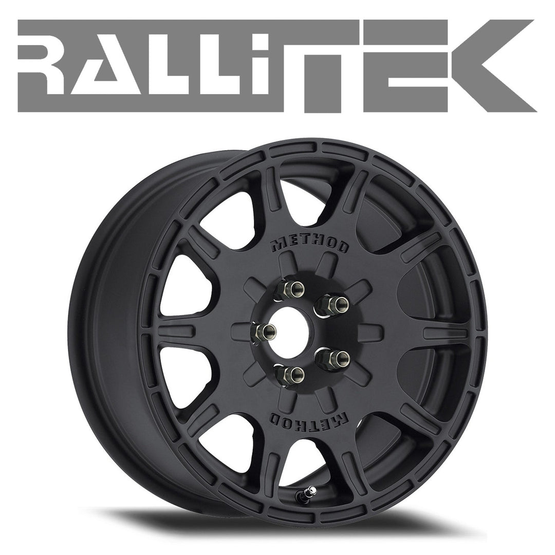 Method MR502 VT Spec Rally Wheel 15x7.0 5x100 +15mm Matte black – RalliTEK