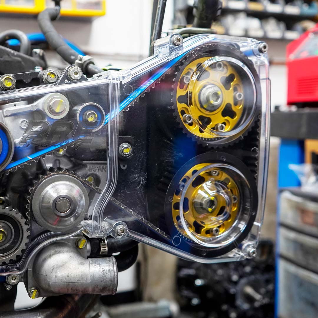 PRE Racing Clear Timing Belt Covers - Fits 2002-2014 Subaru WRX - 2004 ...